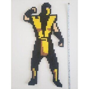 Handmade | Wall Decor | Mortal Kombat Scorpion With Logo Perler Bead ...